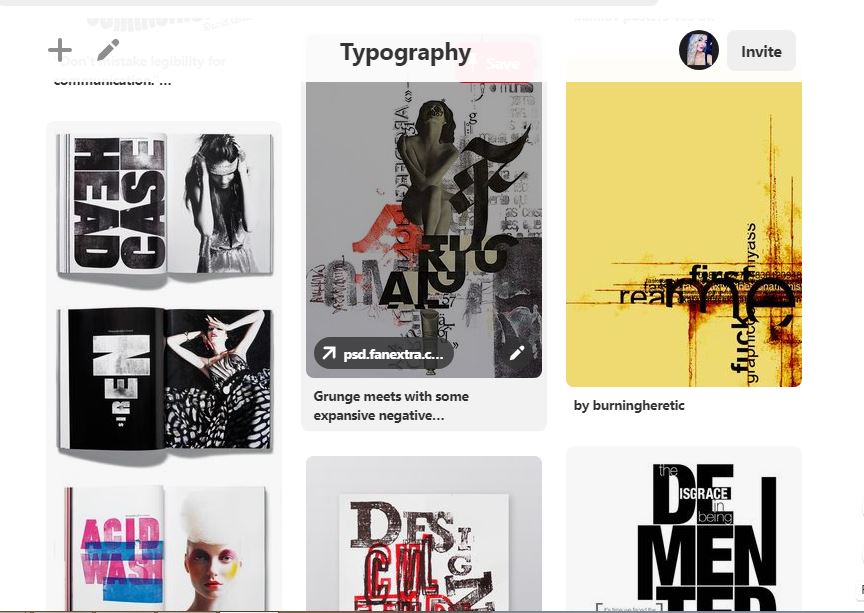 Grunge Type inspiration; Postcard 4