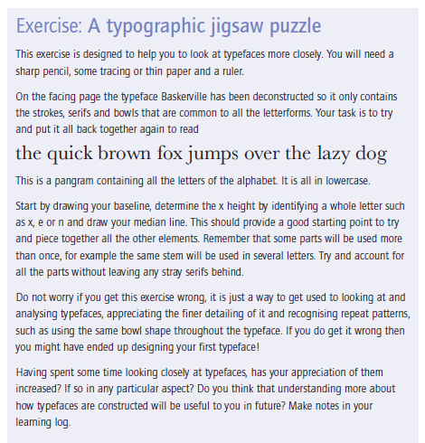 Exercise: A Typographic Jigsaw puzzle